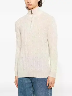 N.peal Albermarle Half Zip Sweater