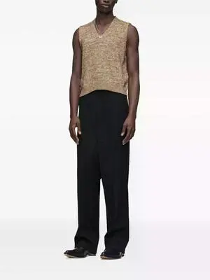 MAISON MARGIELA Virgin Wool Belted Trousers