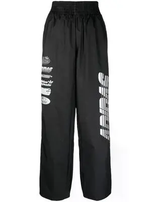 Adidas Logo Print Track Pants - Black