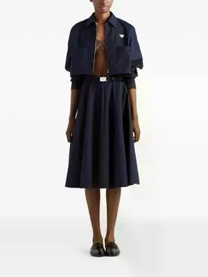 Prada Midi Skirt With Buckled Belt