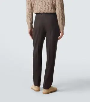 Zegna Cotton Straight Leg Trousers