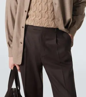 Zegna Cotton Straight Leg Trousers
