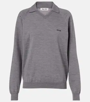 Miu Miu Virgin Wool Polo Sweater