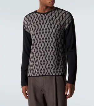 Giorgio Armani Wool & Cashmere Jacquard Sweater