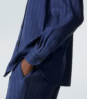 Rubinacci Striped Linen And Wool Shirt