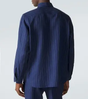 Rubinacci Striped Linen And Wool Shirt