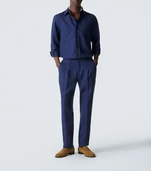 Rubinacci Striped Linen And Wool Shirt