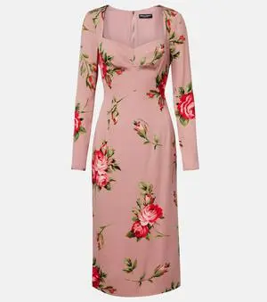 Dolce & Gabbana Floral Silk-blend Cocktail Dress