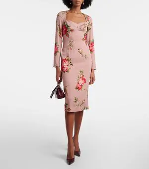 Dolce & Gabbana Floral Silk-blend Cocktail Dress