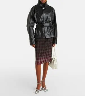 MAISON MARGIELA Checked Pencil Skirt