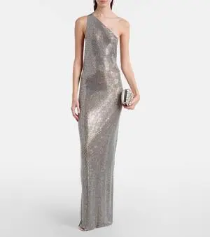 SELF-PORTRAIT Embellished One-shoulder Gown