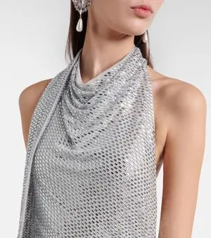 SELF-PORTRAIT Embellished Maxi Dress - Grey