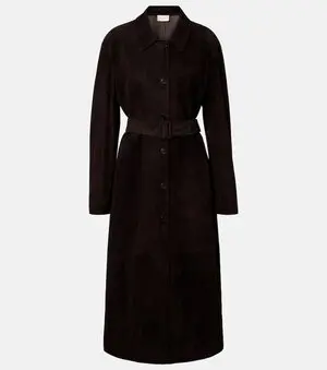 THE ROW Kendra Suede Coat - Brown