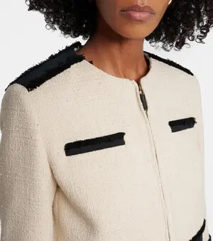 Max Mara Pagaia Cotton And Linen-blend Jacket - Beige
