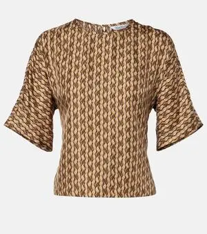 Max Mara Nordica Printed Silk Blouse