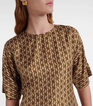 Max Mara Nordica Printed Silk Blouse