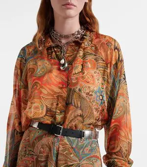 Etro Leather-trimmed Belt