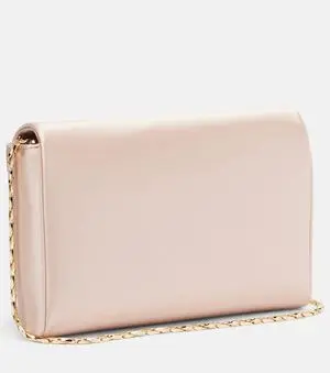Max Mara Satin Clutch With Detachable Chain Strap