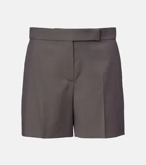Max Mara Virgin Wool Tailored Shorts - Grey