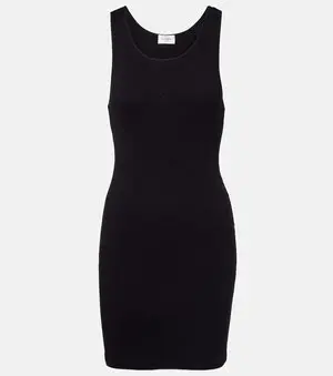 Saint Laurent Cassandre Cotton Jersey Mini Dress