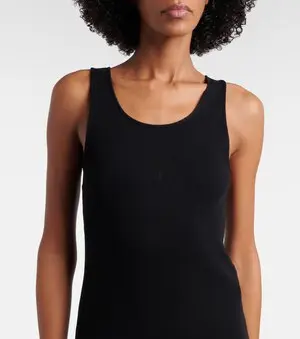 Saint Laurent Cassandre Cotton Jersey Mini Dress