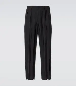 Issey Miyake Homme Plissé Pleated Straight Leg Trousers