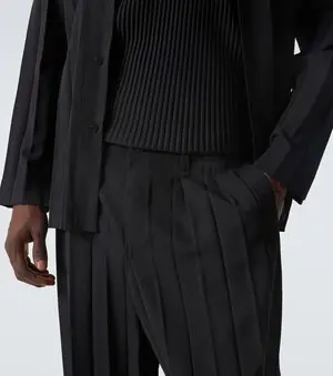 Issey Miyake Homme Plissé Pleated Straight Leg Trousers