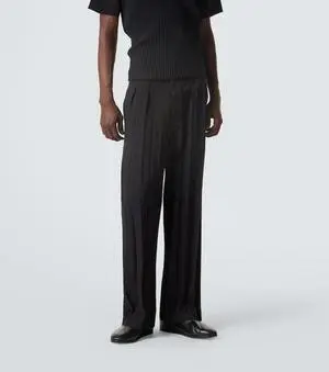 Issey Miyake Homme Plissé Pleated Straight Leg Trousers