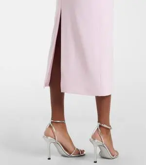 Roland Mouret Floral-applique Jersey Midi Dress