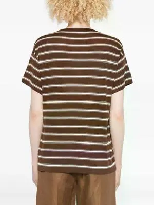Brunello Cucinelli Striped Virgin Wool And Cashmere T-shirt