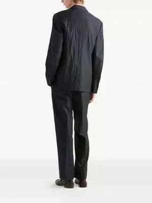Prada Single-breasted Cotton And Silk Jacket - Blue