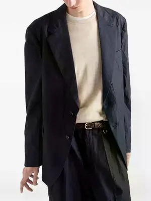 Prada Single-breasted Cotton And Silk Jacket - Blue