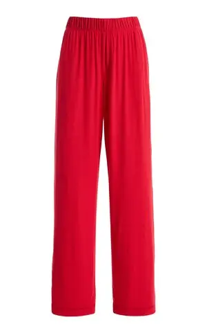 Eterne Ribbed Lounge Pant - Red