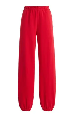 Eterne Boyfriend Cotton-modal Pocket Sweatpants - Red