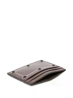 Etro Embroidered Leather Cardholder - Brown