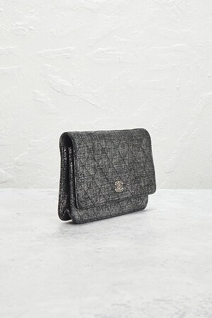 Chanel Calfskin Metallic Wallet On Chain