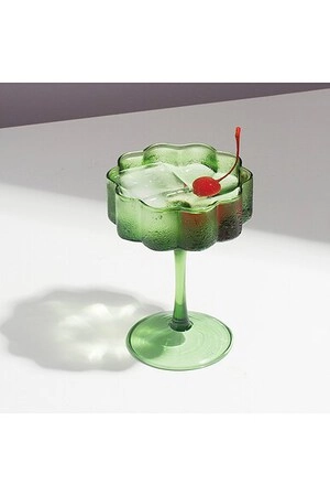 FAZEEK Wave Coupe Glasses Set Of 2 - Green