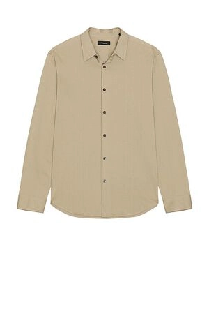 Theory Sylvain Structure Knit Shirt - Feather