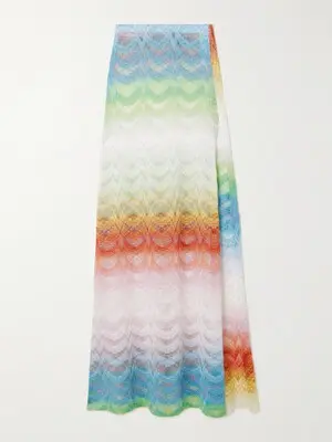 Missoni Striped Metallic Crochet-knit Maxi Skirt - Multi