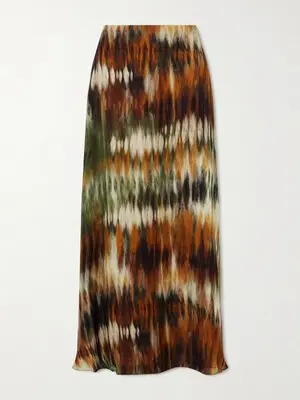 Johanna Ortiz Printed Silk-georgette Maxi Skirt - Multi