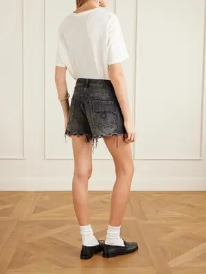 R13 Distressed Denim Shorts