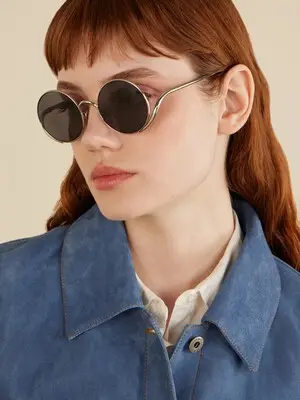 Loewe Round Frame Sunglasses - Silver