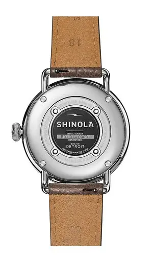 Shinola Canfield 38mm Stainless Steel And Leather Watch