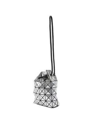 Issey Miyake Geometric Print Drawstring Tote Bag - Silver