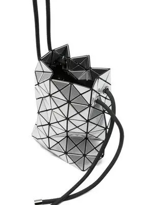 Issey Miyake Geometric Print Drawstring Tote Bag - Silver
