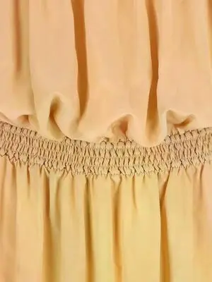 Saint Laurent Silk Balloon Midi Dress