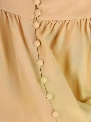 Saint Laurent Silk Balloon Midi Dress
