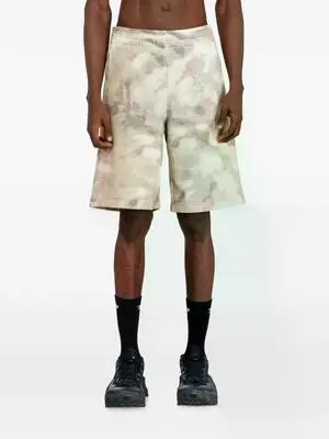 DIESEL® Abstract Camouflage Print Sweat Shorts