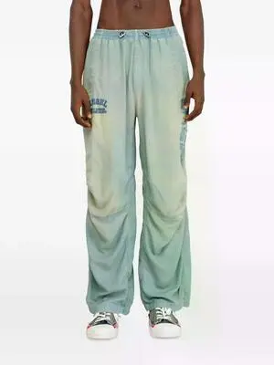 DIESEL® D-pari Logo Detail Wide Leg Trousers