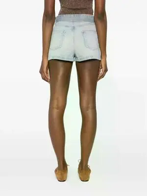 TWINSET Belted Denim Shorts - Blue